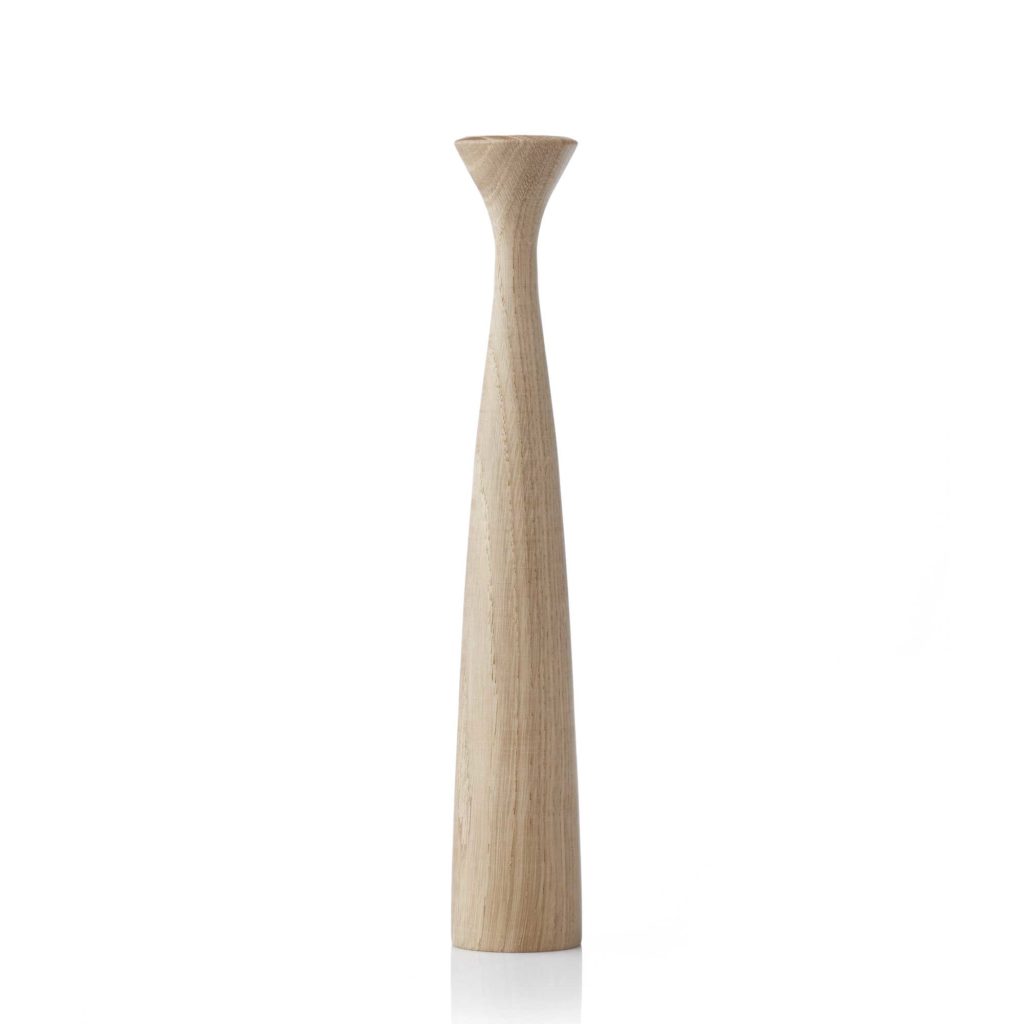 Rose Candleholder oak - H29 cm - Applicata
